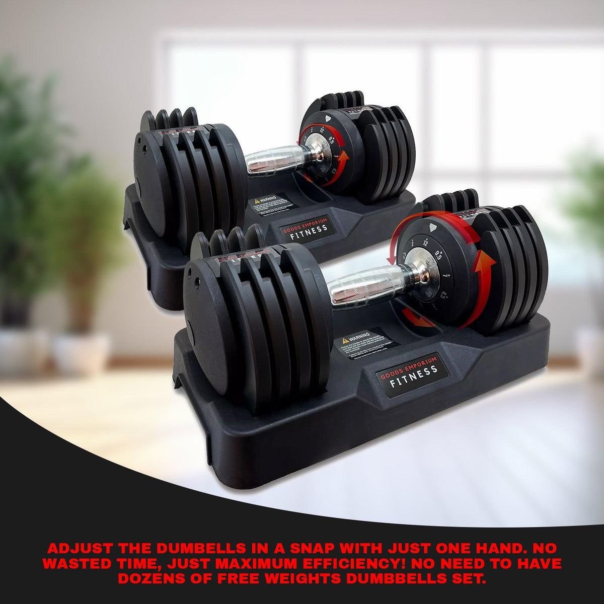 Adjustable Dumbbells Pair - 12KGx2 24KG Weights Set Dumbells | Buy Now ...