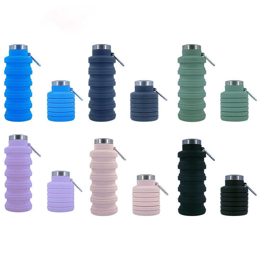 Best Collapsible Water Bottle UK - 500ml Silicone Drink Bottle ...