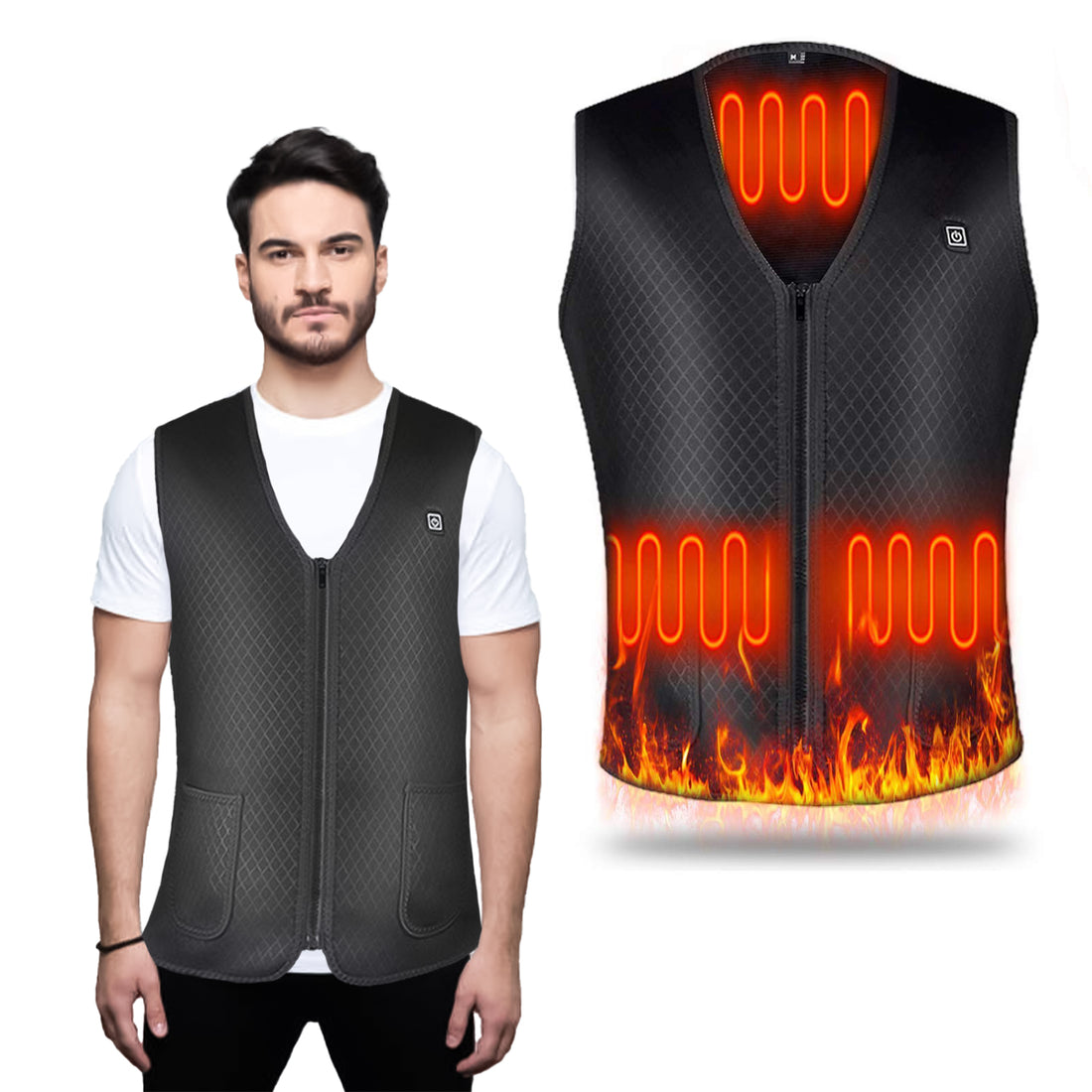 Home Heat Warming Jacket – USB Rechargeable Heated Jacket for Winter ...