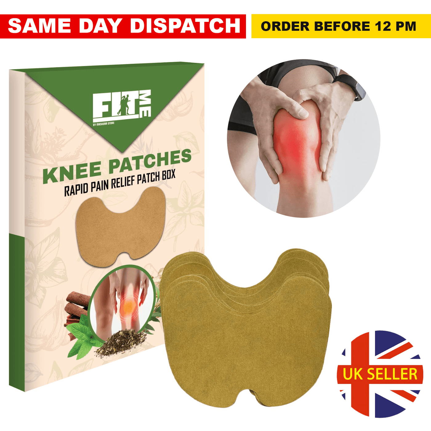 Home Knee Pain Relief Patch - FitMe 180 PCS Knee Pain Relief Patches ...