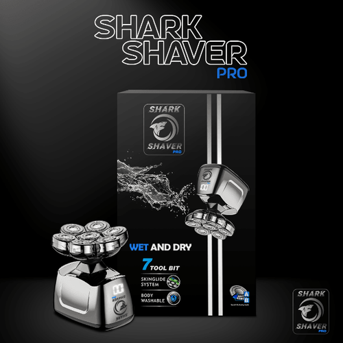 Shark Shaver Pro- Platinum Men's Electric Skull Shaver For Head & Face ...