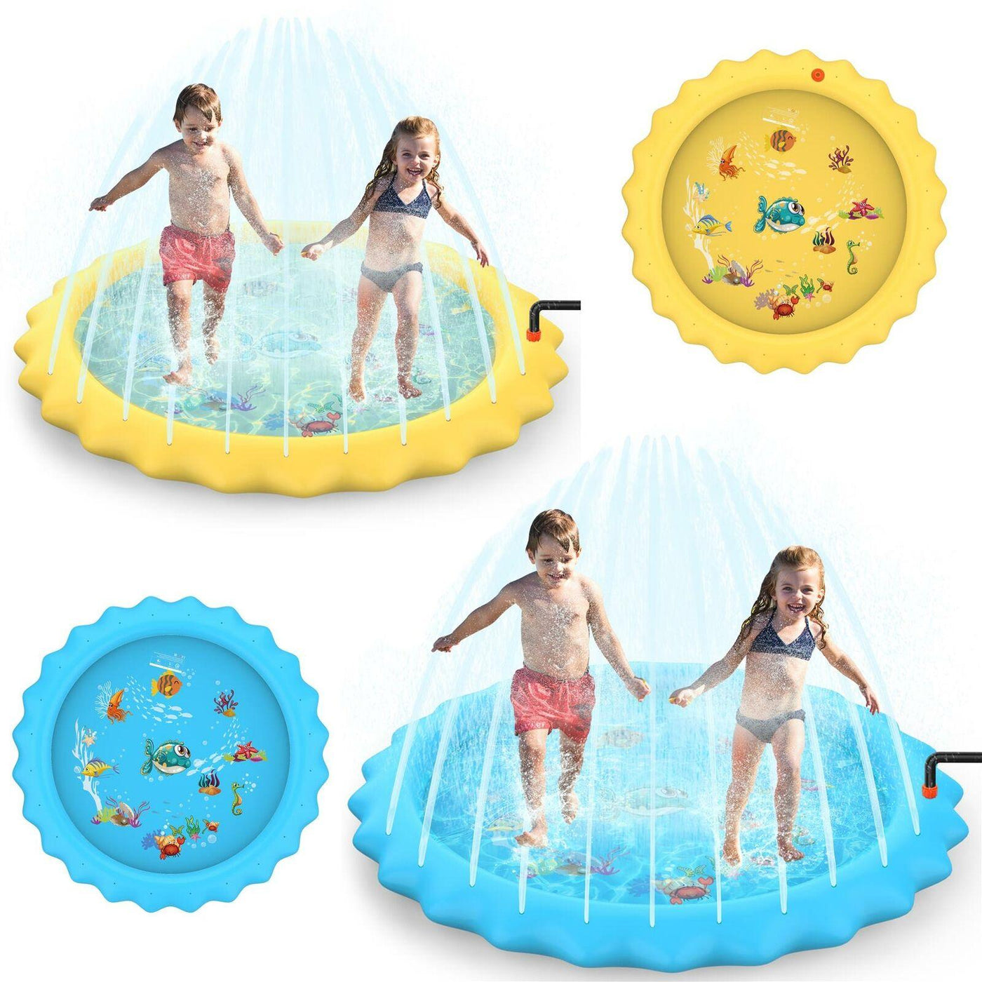 Sprinkler Splash Pad - Large Round Sprinkle Splash Water Play - Maskura ...