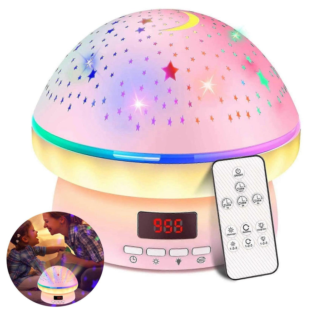 Stars Light Projector - Timer Rotation Star Projector Night Light Kids