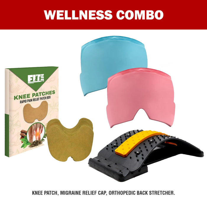 Home Ultimate Pain Relief Wellness Combo – Knee Patches, Migraine Ice ...