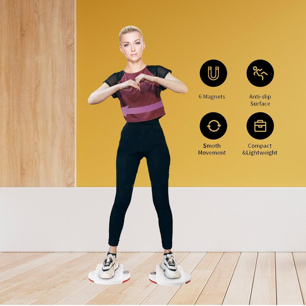 Twist Exercise Disc - 2x Twisting Waist Disc Split Twist Board | Offer ...