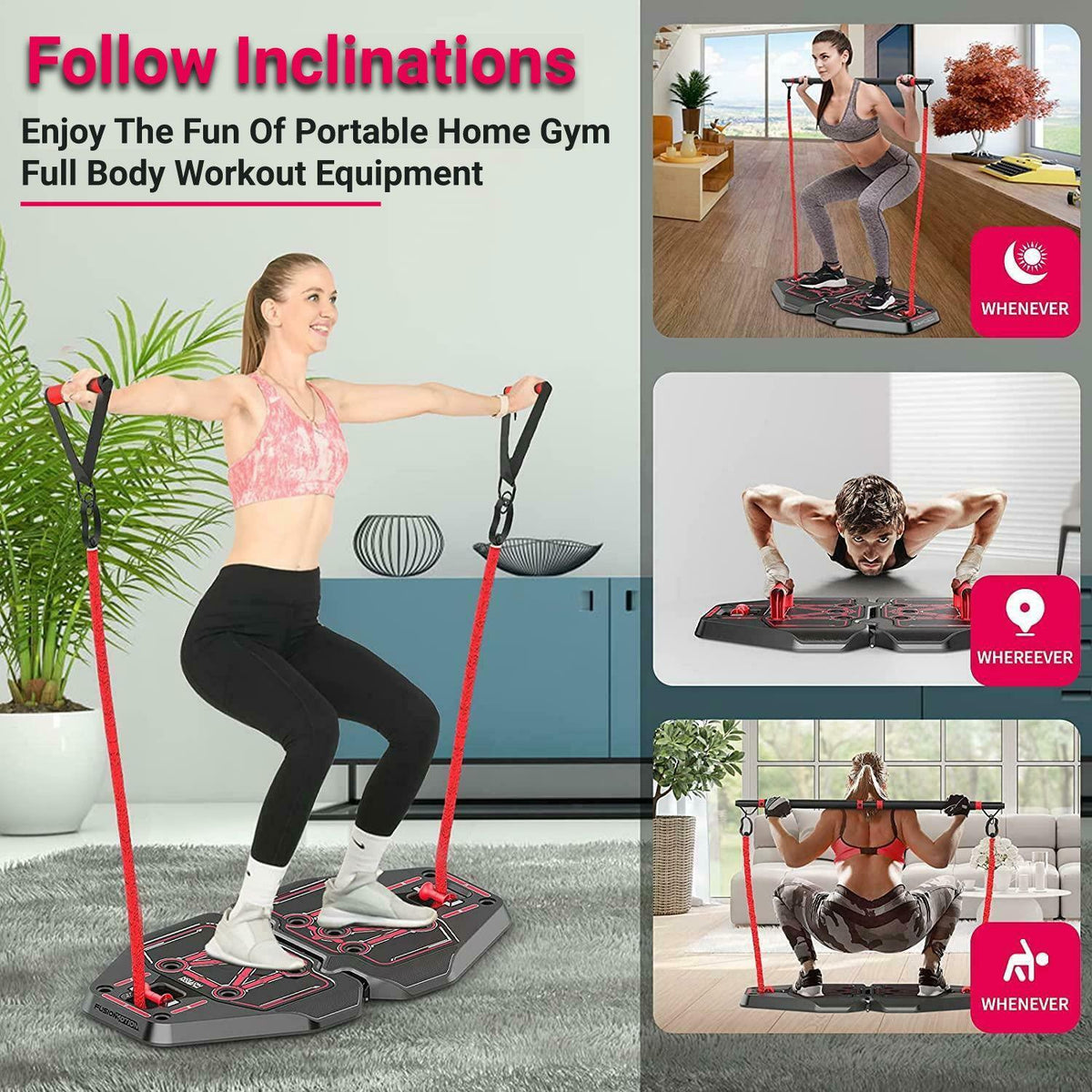 All-In-One Portable Home Gym Equipment Full Body Workout | Maskura