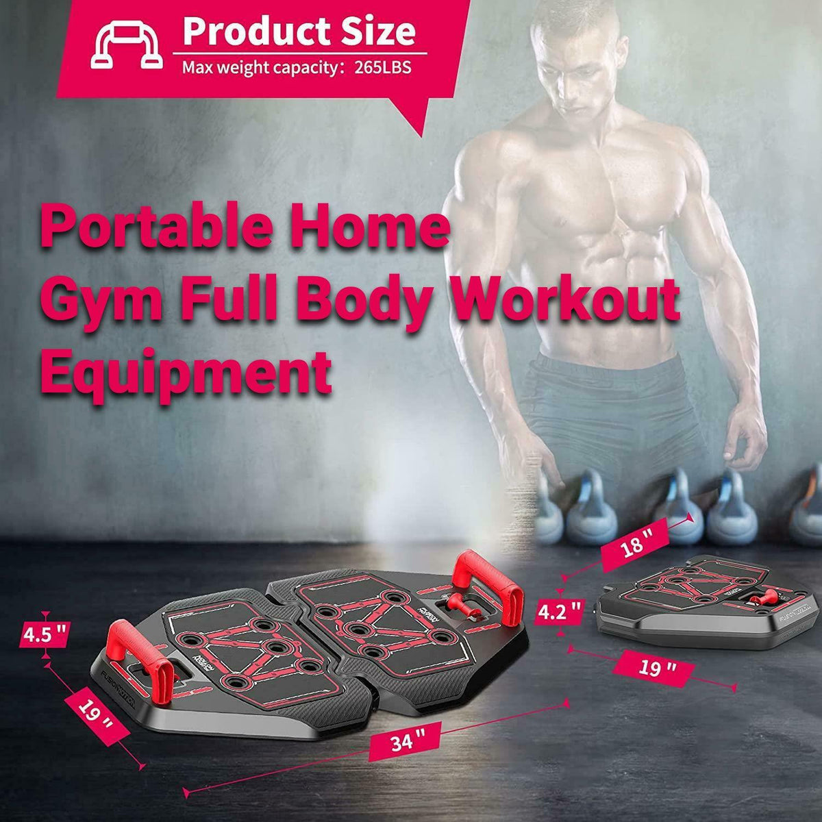 All-In-One Portable Home Gym Equipment Full Body Workout | Maskura