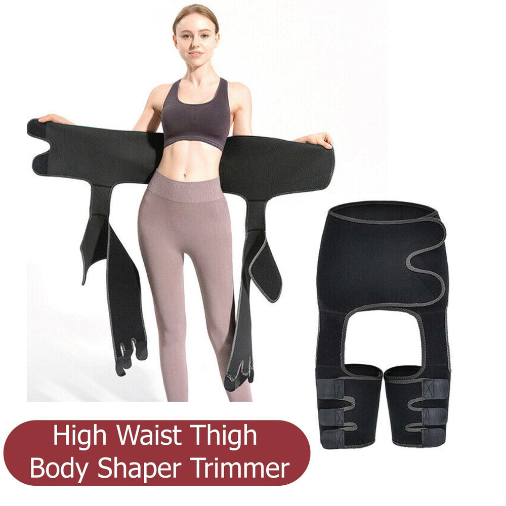 High Waist Thigh Trimmer - 3in1 Body Shaper Butt Lifter Slimming Belt ...