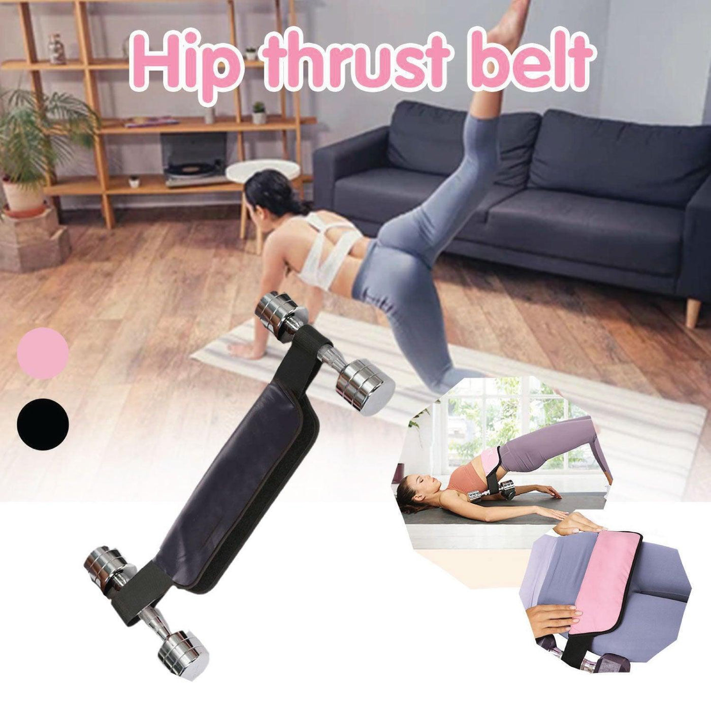 Hip Thrust Belt For Dumbbells - Booty Bands Belt For Hip Thrust ...