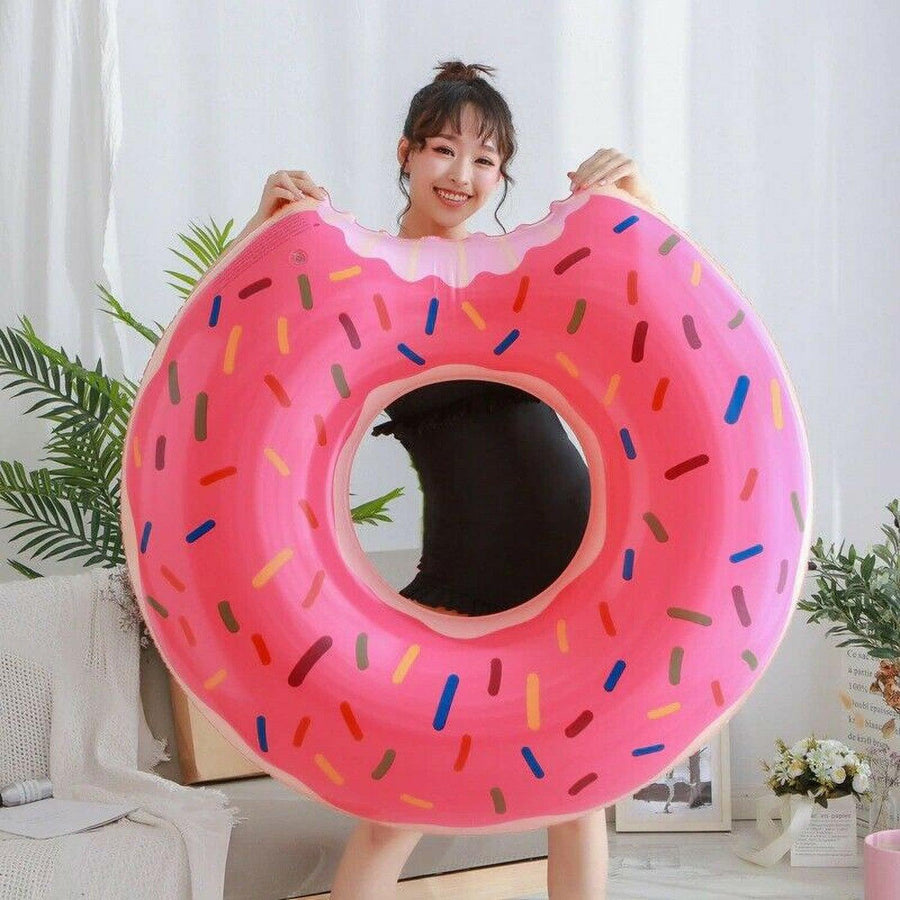 Inflatable Donut Ring - Donut Tube Float Pool Toy Swim Rings