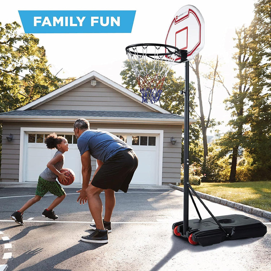 Portable Basketball Stand - Junior Height Adjustable Basketball Hoop ...