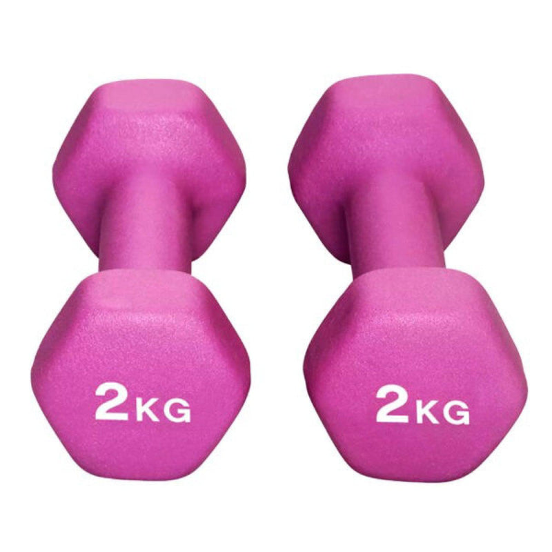 Neoprene Dumbbells Weight Set - 2x2kg Light Dumbbell Set | Maskura ...