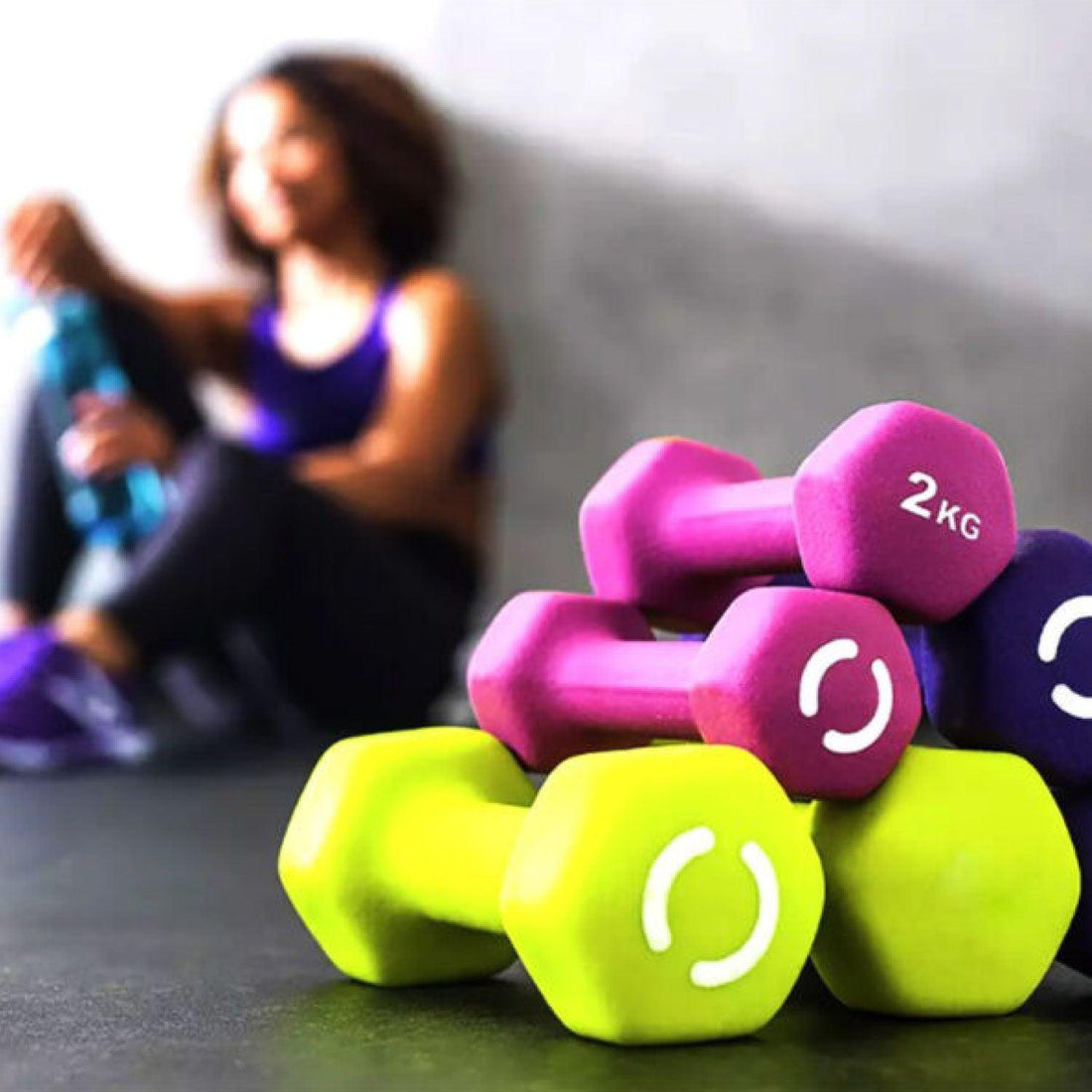 Neoprene Dumbbells Weight Set - 2x2kg Light Dumbbell Set | Maskura ...